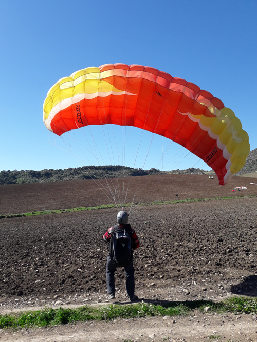 Paragliding Ground handling exercises.